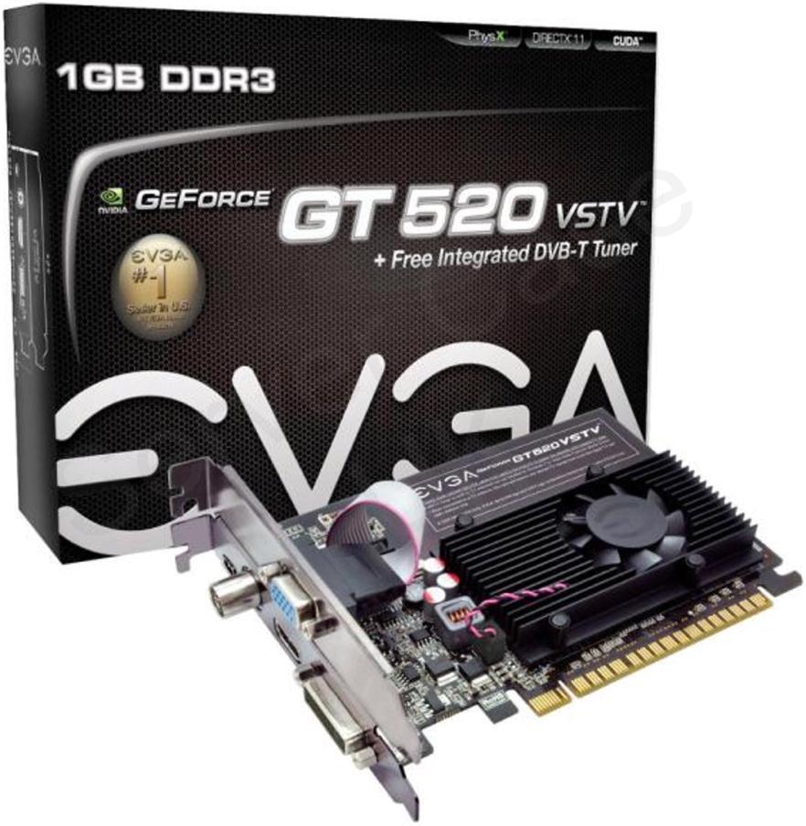 EVGA Geforce GT 520 1GB Graphics Card PCI-E DVI-I HDMI VSTV + FREE ...